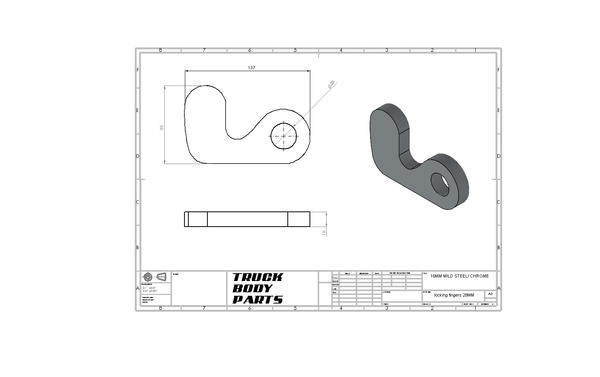 tipper tail gate locking finger – tipper body parts